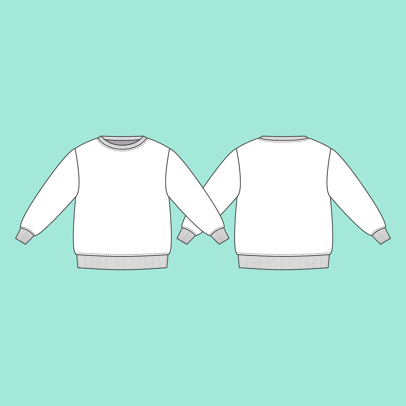Easy Baby and Toddler Sweatshirt PDF Sewing Pattern Size 0 | Etsy