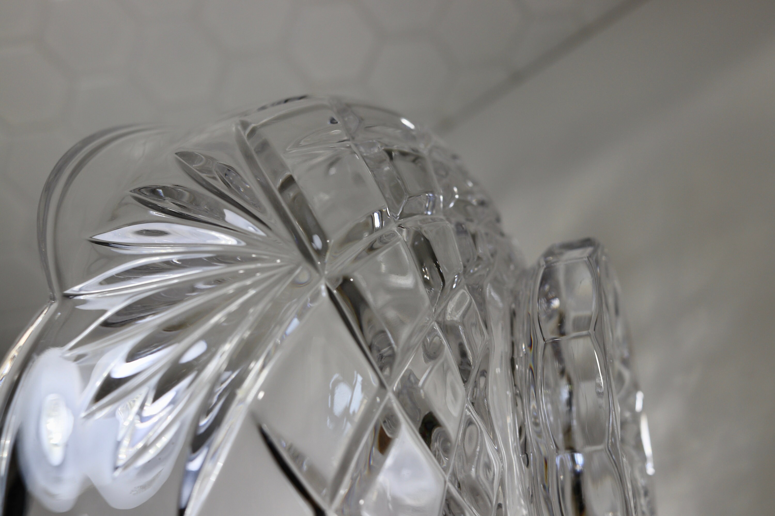 Large Vintage Lead Crystal Cut Glass Bowl. Vintage Crystal Bowls ...