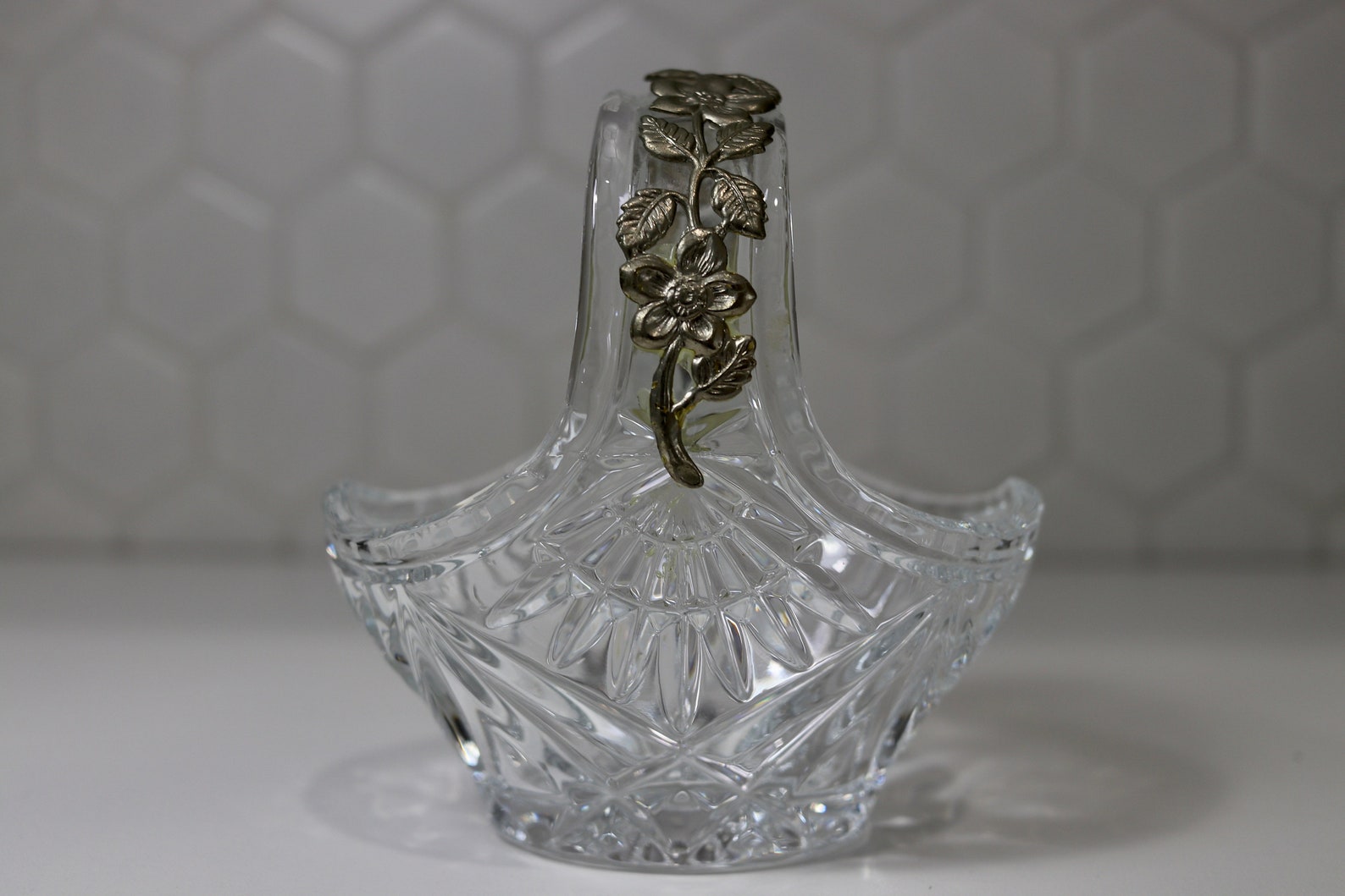 Vintage Crystal Glass Baskets. Westmoreland Glass Basket. Fenton Glass ...