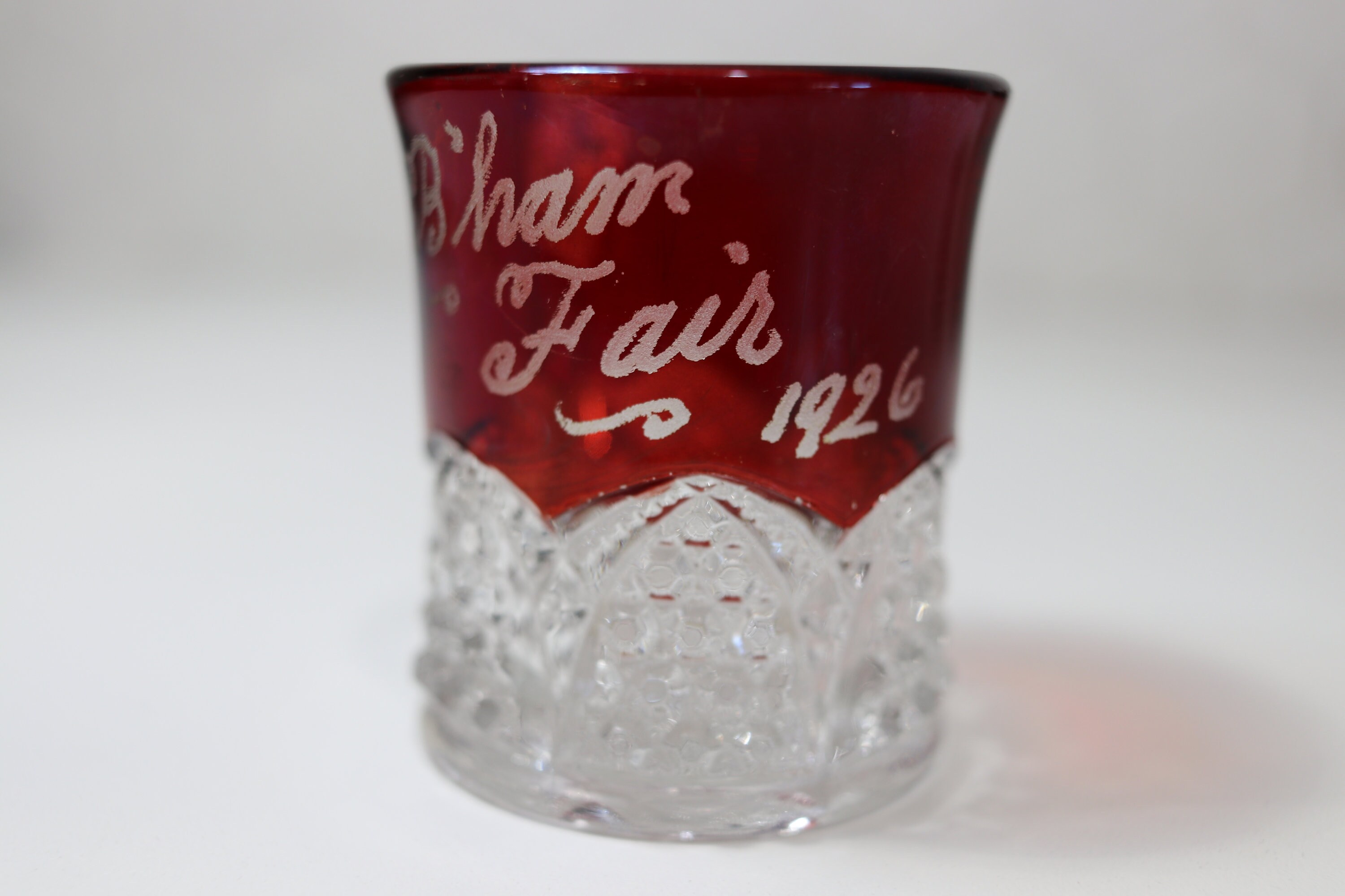Antique EAPG Souvenir Ruby Stained Glass. Vintage Cut Glass Toothpick ...