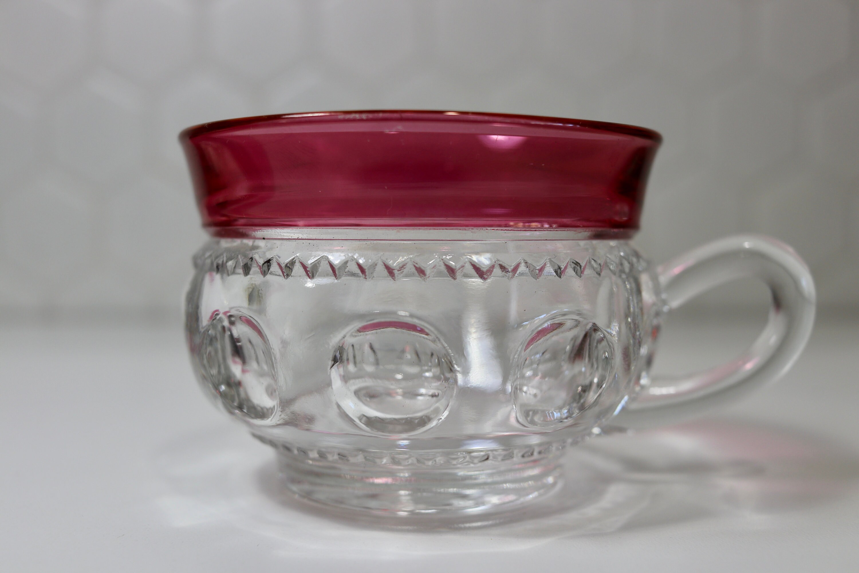 Vintage Kings Crown Ruby Thumbprint Snack Plate Set. Indiana Glass ...