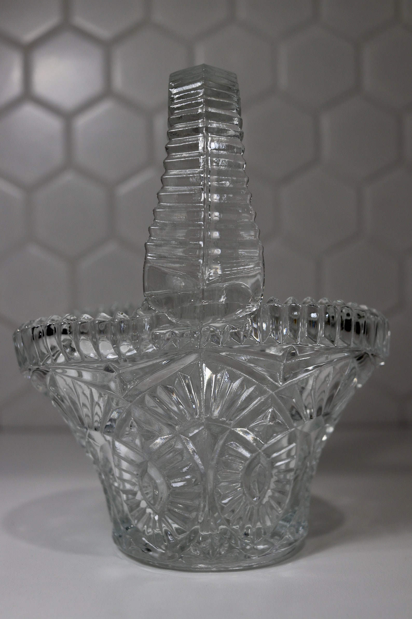 Vintage Crystal Glass Baskets. Westmoreland Glass Basket. Fenton Glass ...
