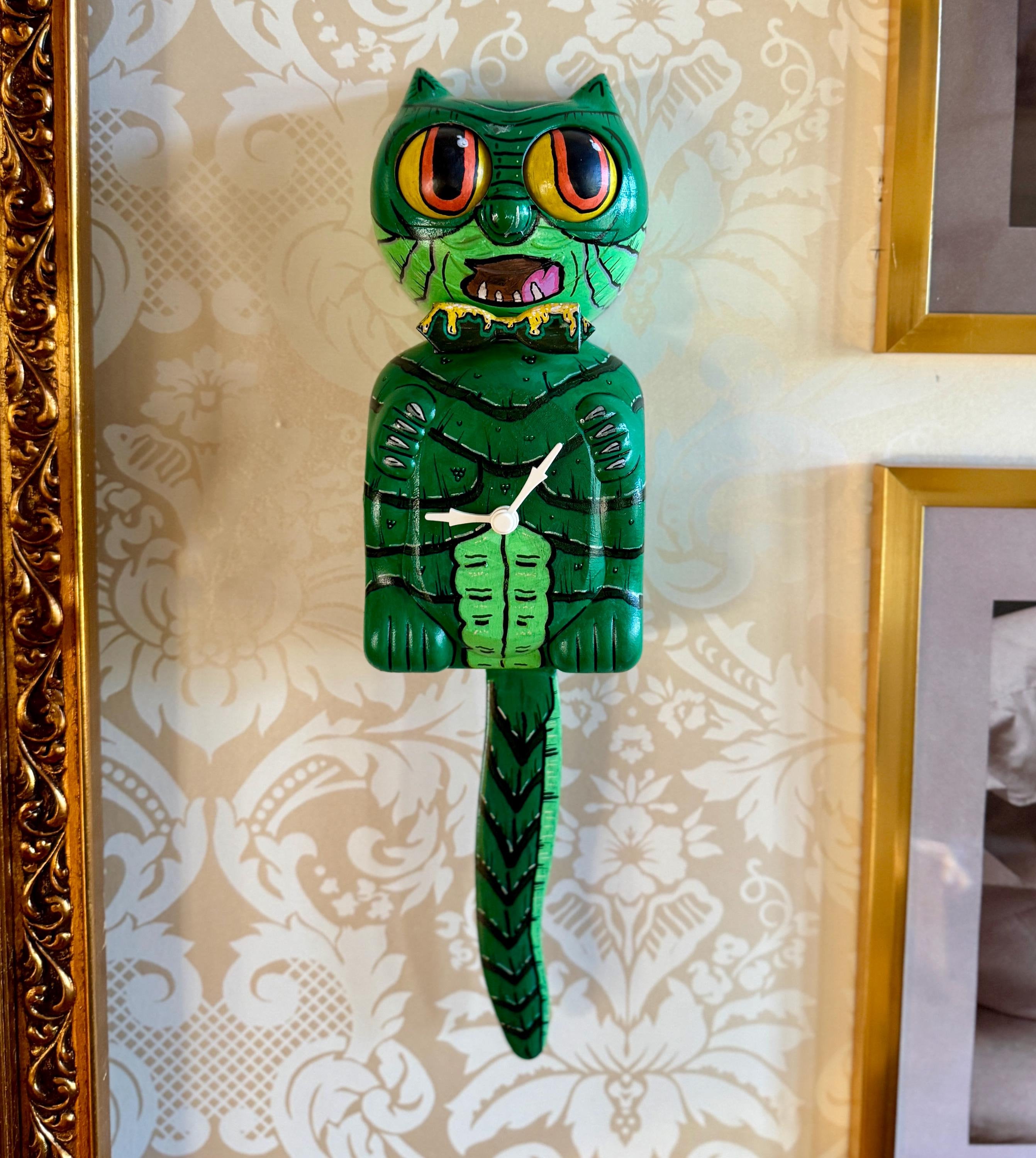 Custom Black Lagoon Creature Cat Klock Custom Clock Original Art Hand ...