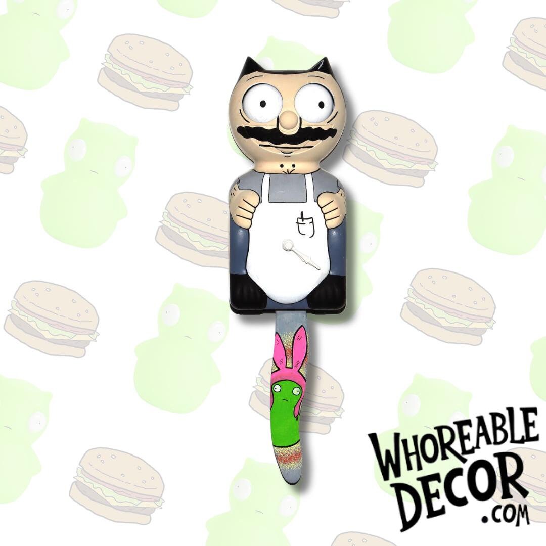Custom Bob Belcher Bob's Burgers Kit Cat Klock Custom Clock Original ...