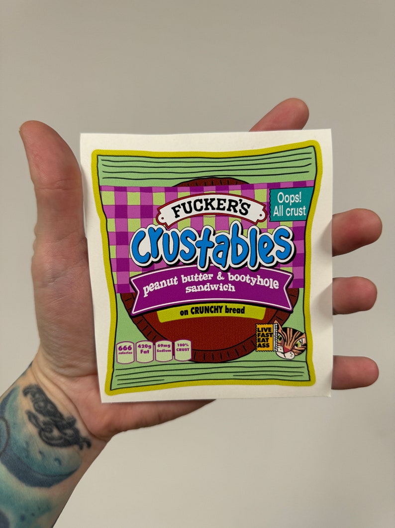 Uncrustables PB&J Parody - Crustables - Sticker - Etsy