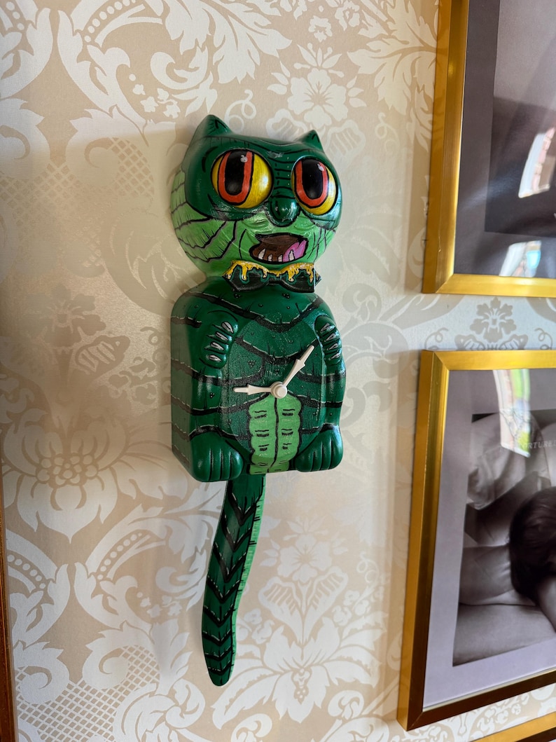 Custom Black Lagoon Creature Cat Klock Custom Clock Original Art Hand ...