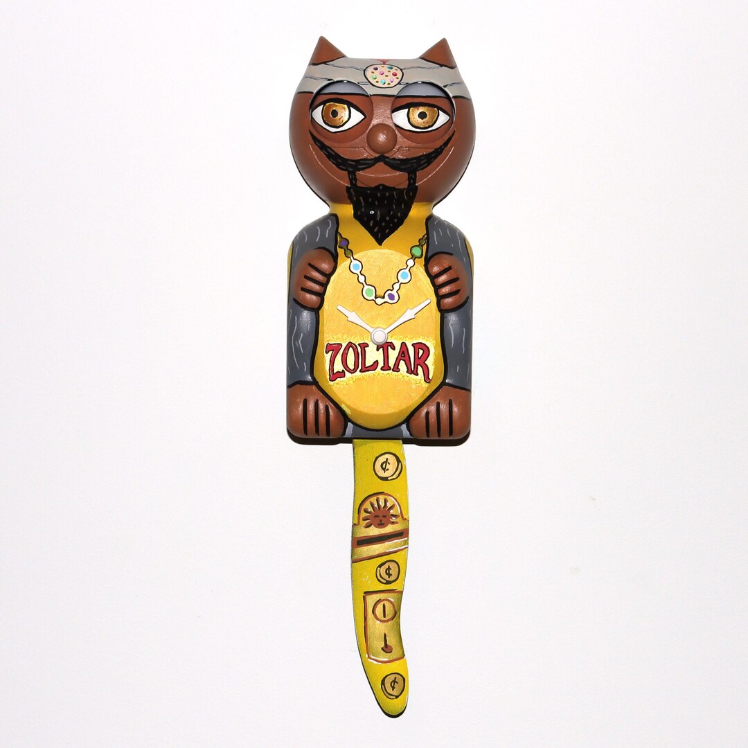 Custom Zoltar Kit Cat Klock Custom Clock Original Art Hand Painted One ...