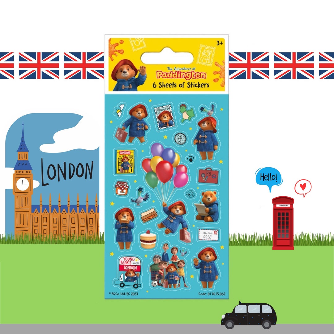 6 Sheets - Paddington Bear Stickers / Party Bag Fillers - Etsy UK