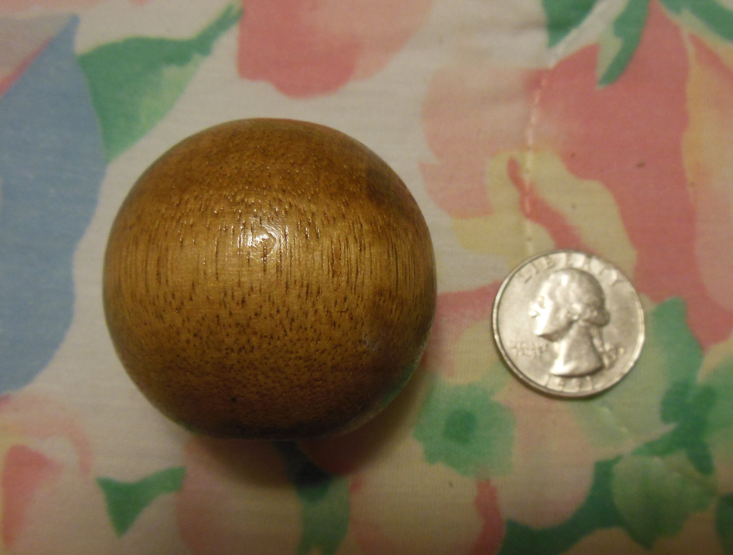 2 Large Round Wooden Macrame' Beads Large Hole - Medium Brown - Light ...