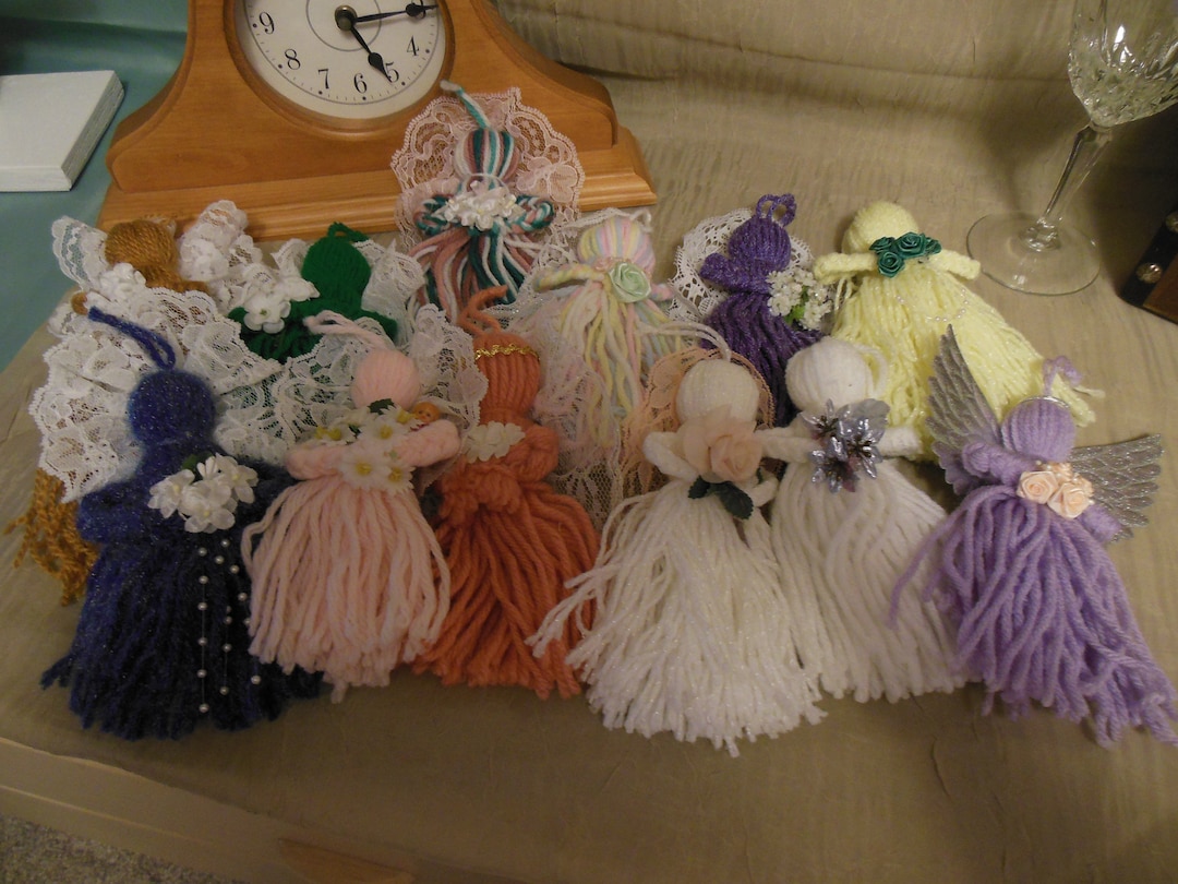 Little Yarn Angels - Hanging Angels - Multiple Colors - You Choose ...