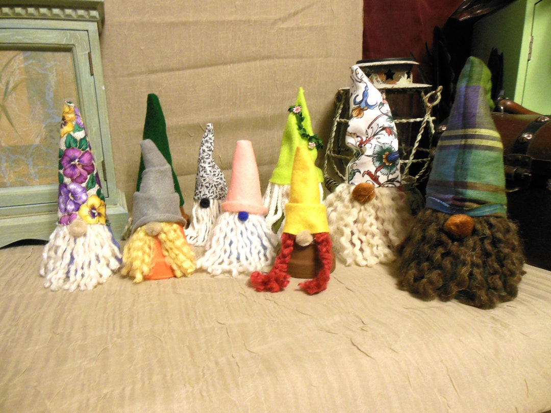 Clay Pot Base Gnomes - Everyday Gnomes - Wide Variety - Small to Medium ...