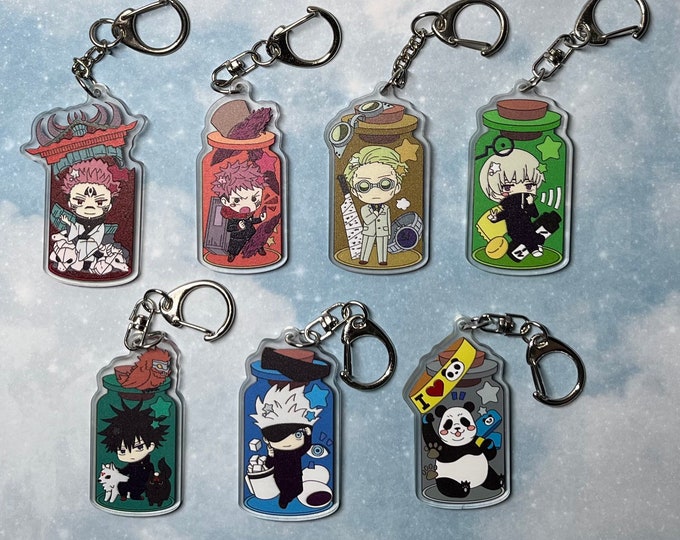 Anime JJK Inspired Acrylic Keychains - Etsy