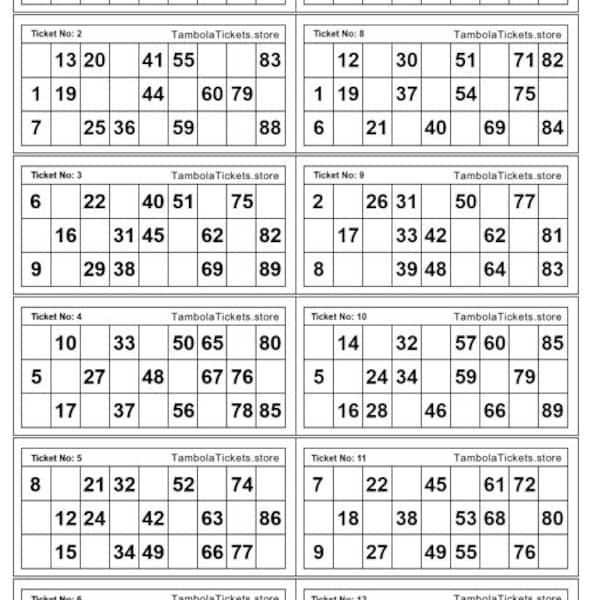 Darmowe bingo do druku - Etsy Polska