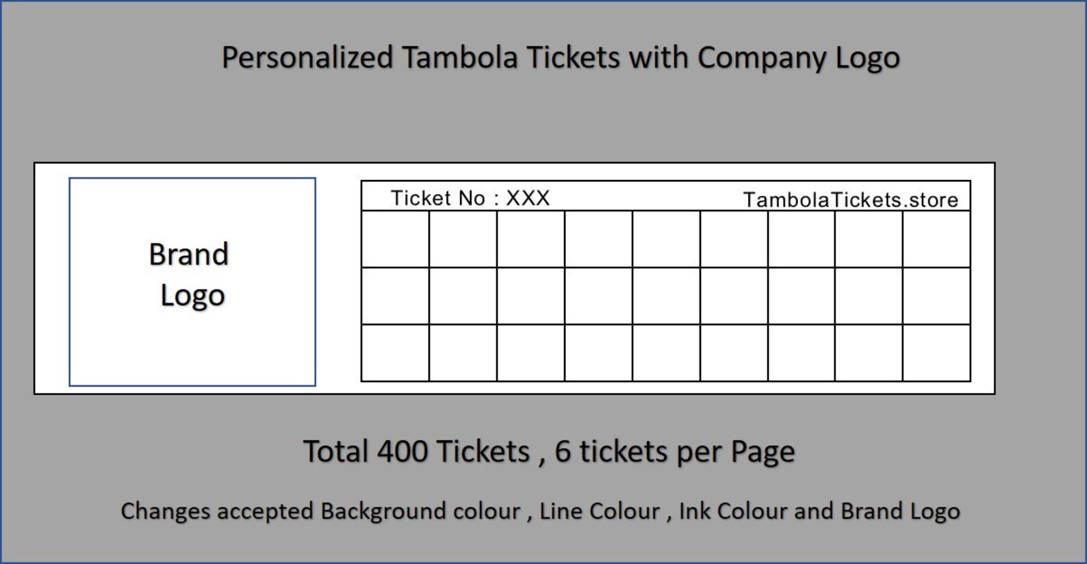 Custom Tambola Tickets With Brand / Company Logo | Housie Tickets ...