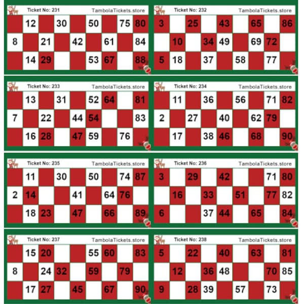 Tambola Tickets Pdf Printable - Etsy