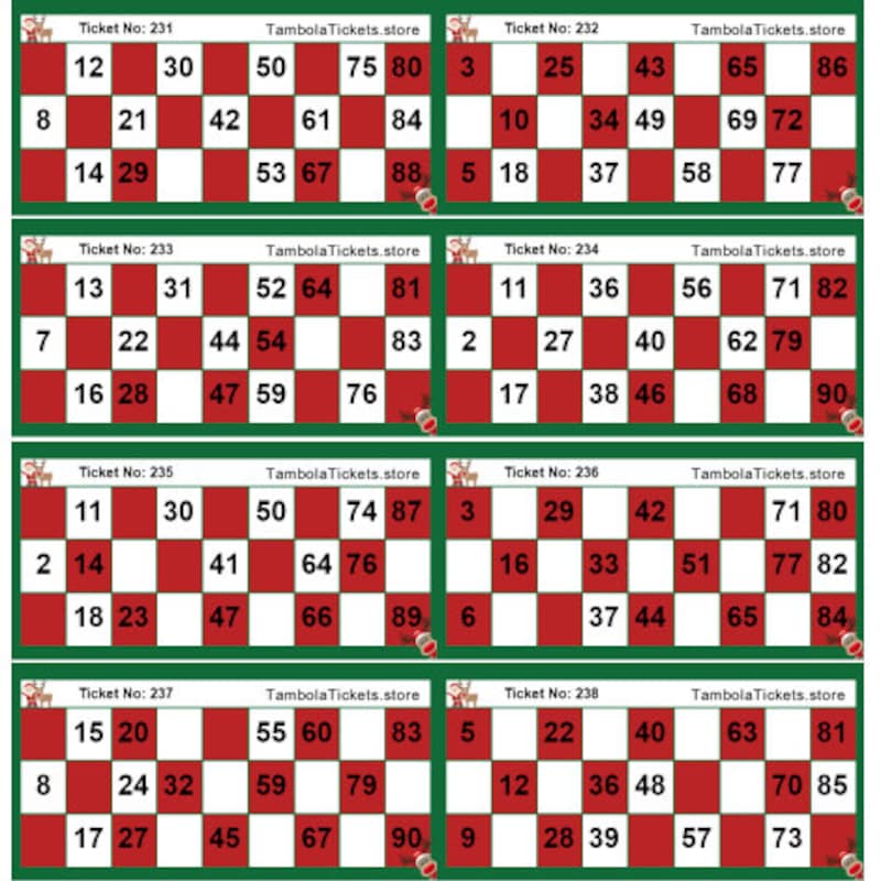 Tambola Tickets Pdf Printable - Etsy