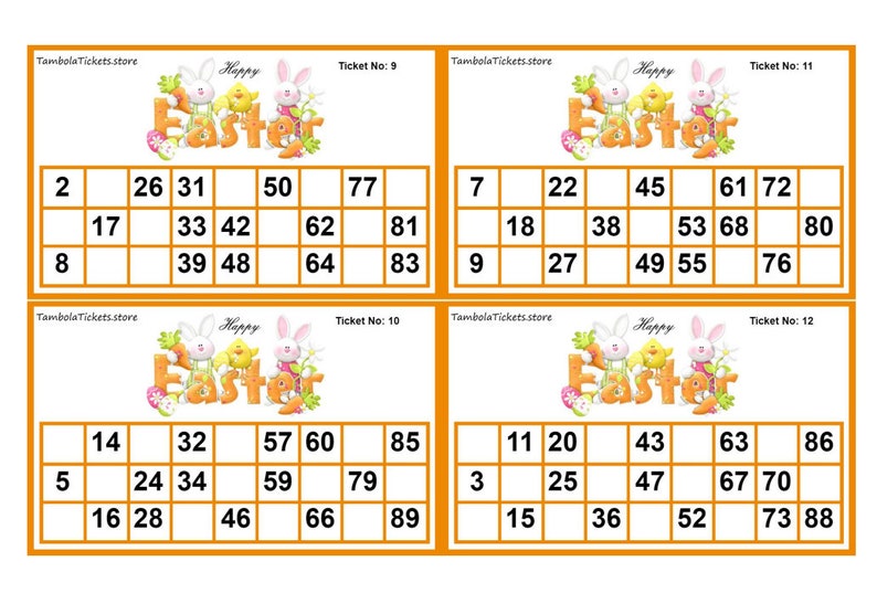 Happy Easter Tambola Tickets Pdf | Tambola | Housie | | Tambola Tickets ...