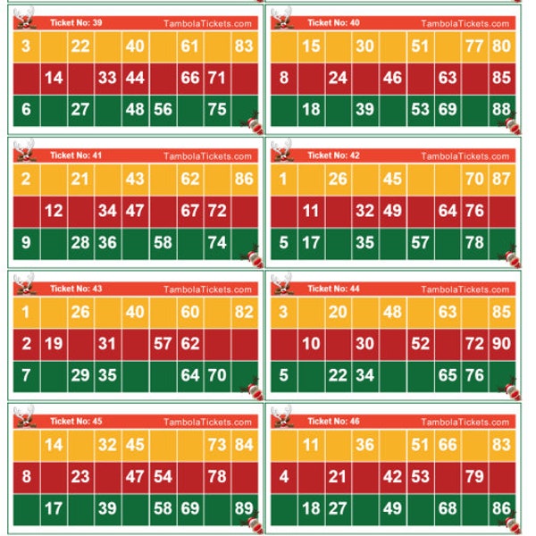 Tambola Tickets Pdf Printable - Etsy