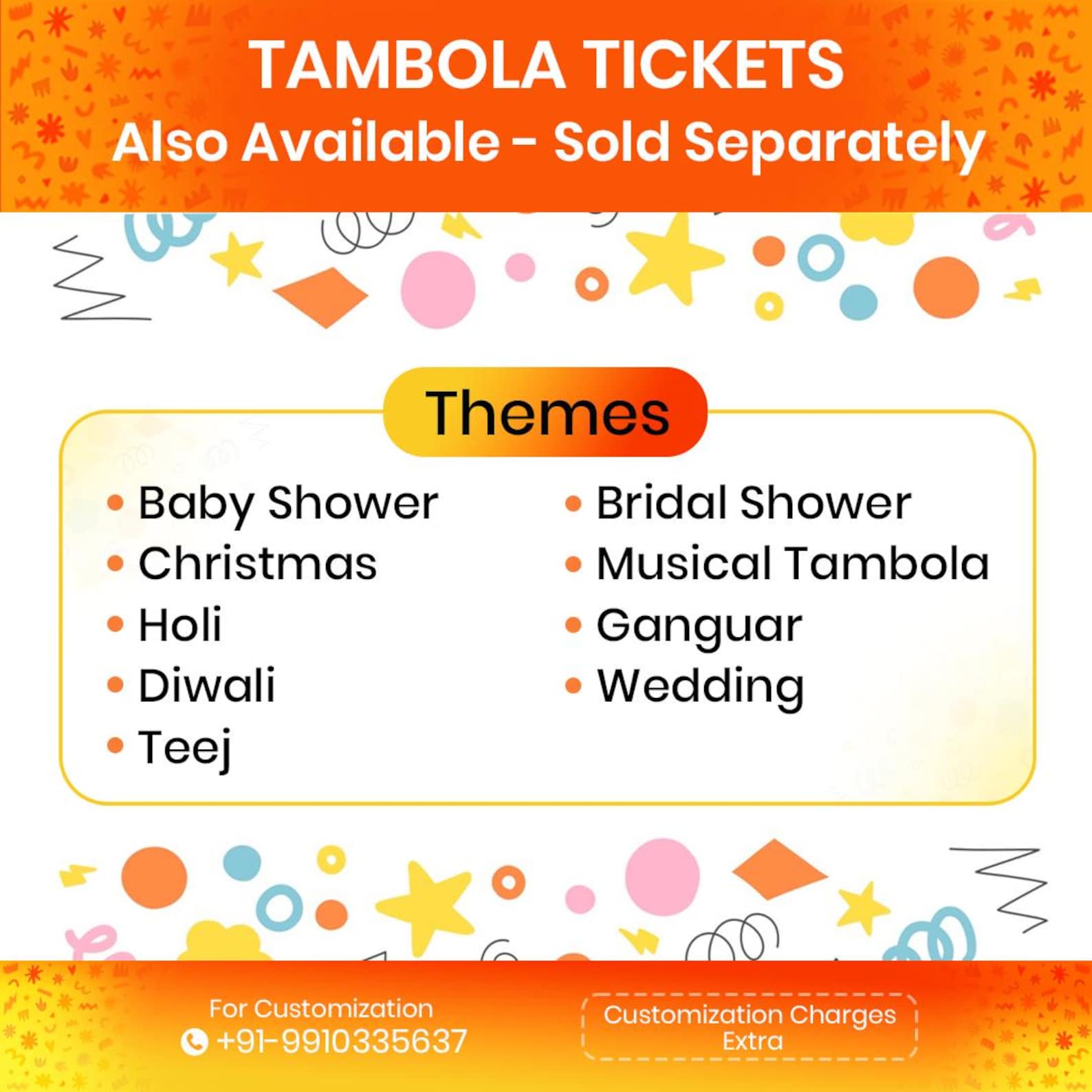 Bollywood Theme Musical Tambola Tickets – 48 Unique Bollywood Song ...