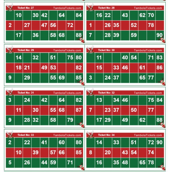 Tambola Tickets Pdf Printable - Etsy