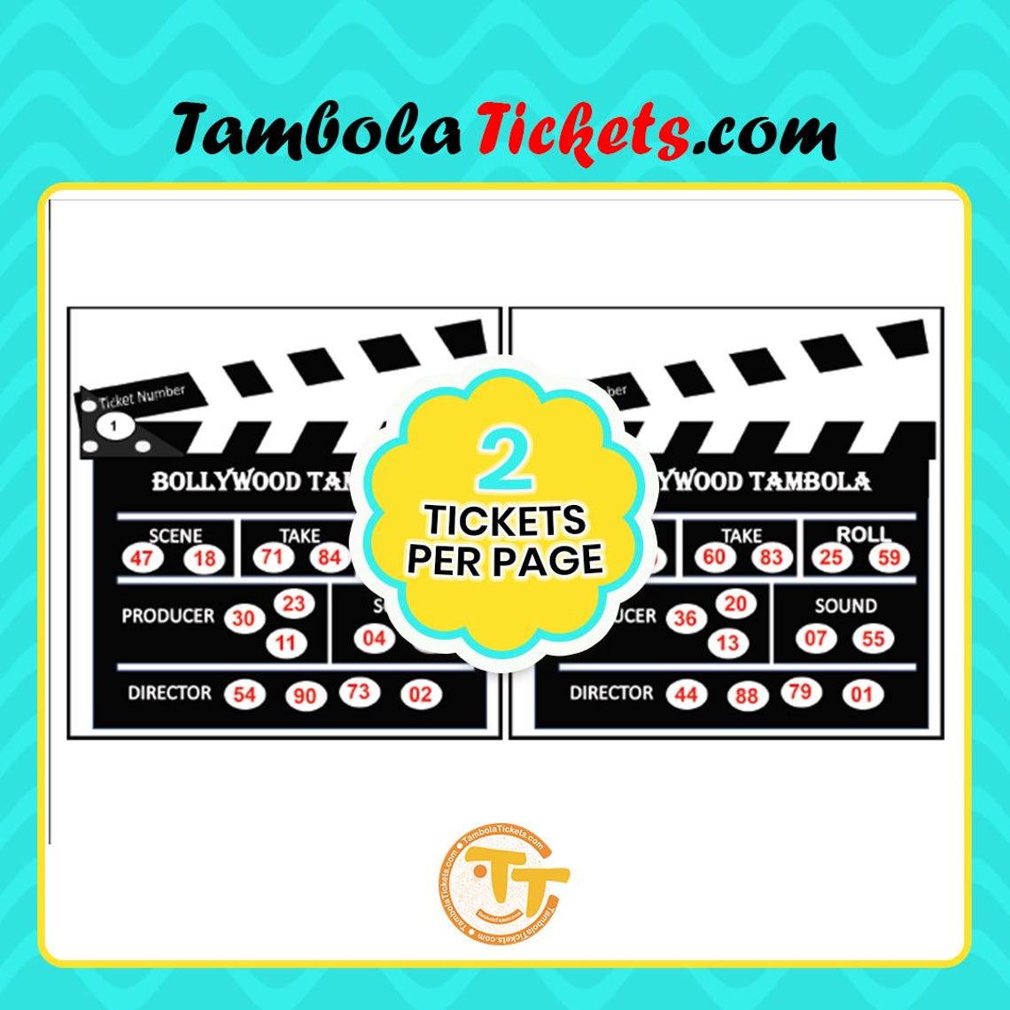 Bollywood Director Cut Theme Tambola Tickets – 48 Unique Movie ...