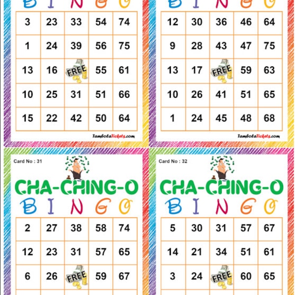 Tambola Tickets Pdf Printable - Etsy