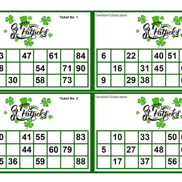 Tambola Tickets Pdf Printable - Etsy