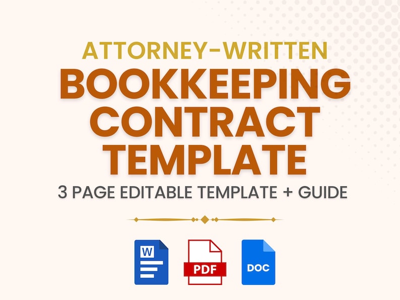 Bookkeeping Contract Template PDF & Word: Attorney-drafted Service ...