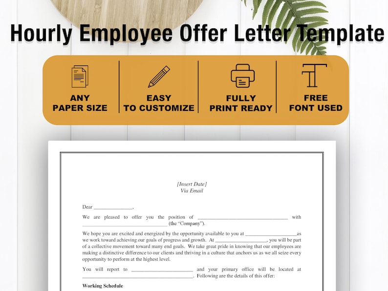 Hourly Employee Offer Letter Template Employees Letter Template Legally ...