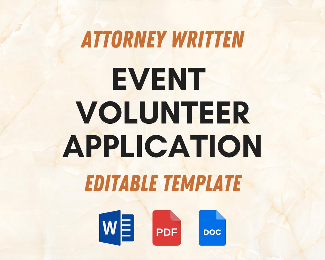 Event Volunteer Application Template | New Volunteer Registration Form ...