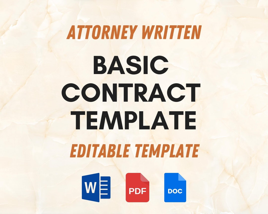 Basic Contract Template | Service Contract | Contract Agreement ...