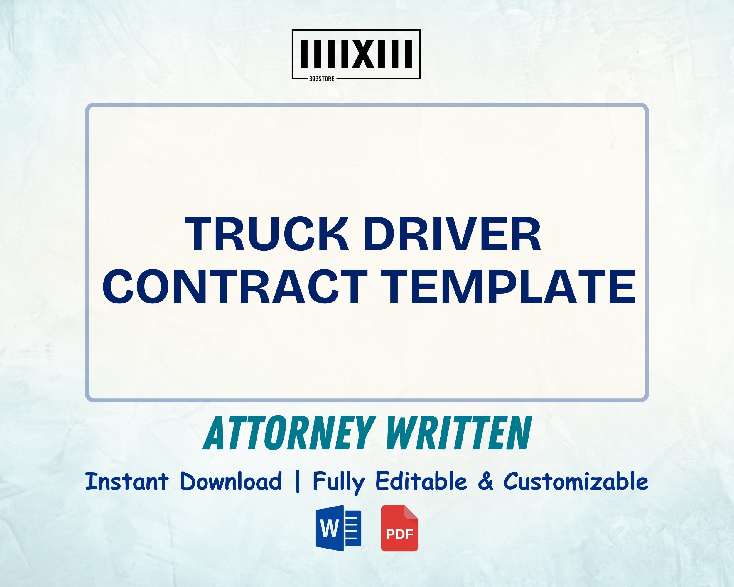Truck Driver Contract Template - Safe & Legal Trucking Operations - Etsy