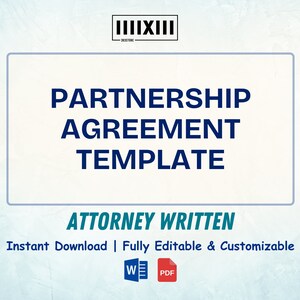 Professional Partnership Agreement Template : Easy-to-use, Legally ...