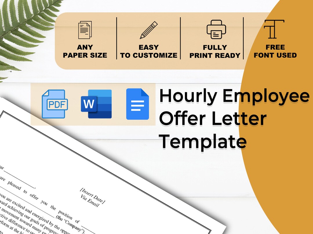 Hourly Employee Offer Letter Template Employees Letter Template Legally ...