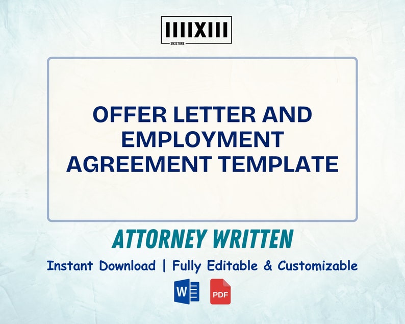 Professional Offer Letter and Employment Agreement Template | Legal ...