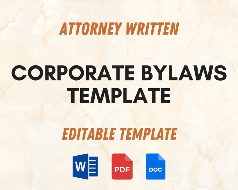 Corporate Bylaws Template for Efficient Business Operations | Ownership ...