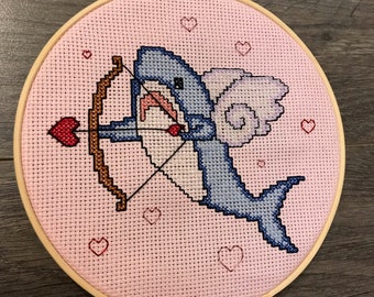 Biting Booth Shark Cross Stitch Pattern PDF | Etsy