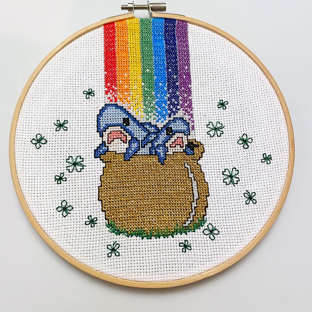 Lucky Sharks Cross Stitch Pattern - Etsy