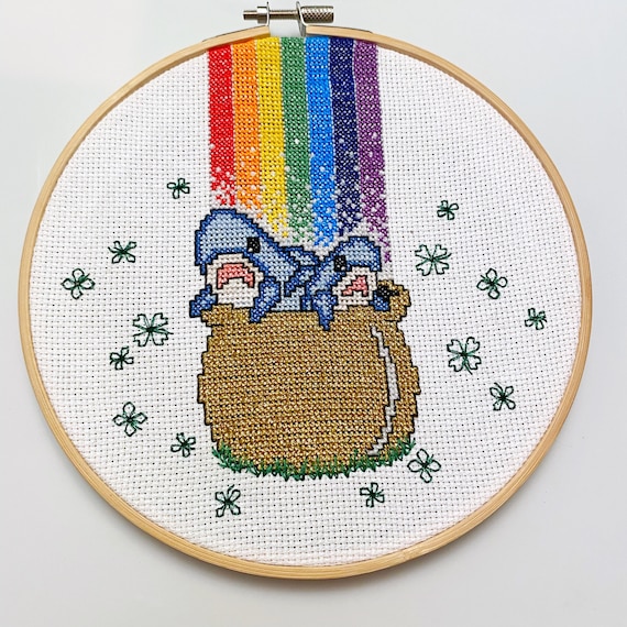 Lucky Sharks Cross Stitch Pattern - Etsy