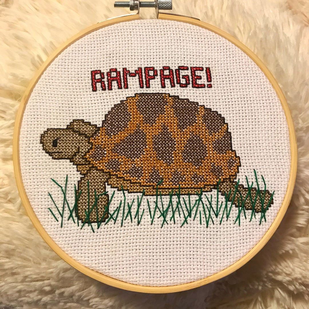 Rampaging Tortoise Cross Stitch Pattern - Etsy