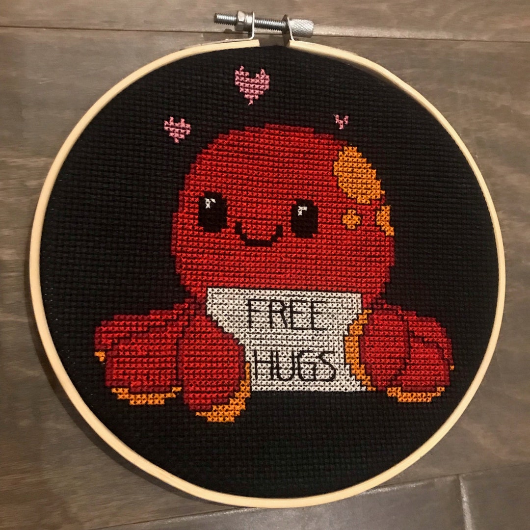 Cute "free Hugs" Octopus Cross Stitch Pattern - Etsy