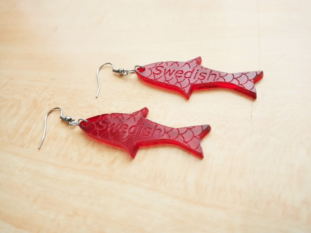 Candy Fish Red Gummy Cute Funny Nostalgic Halloween Quirky Transparent ...