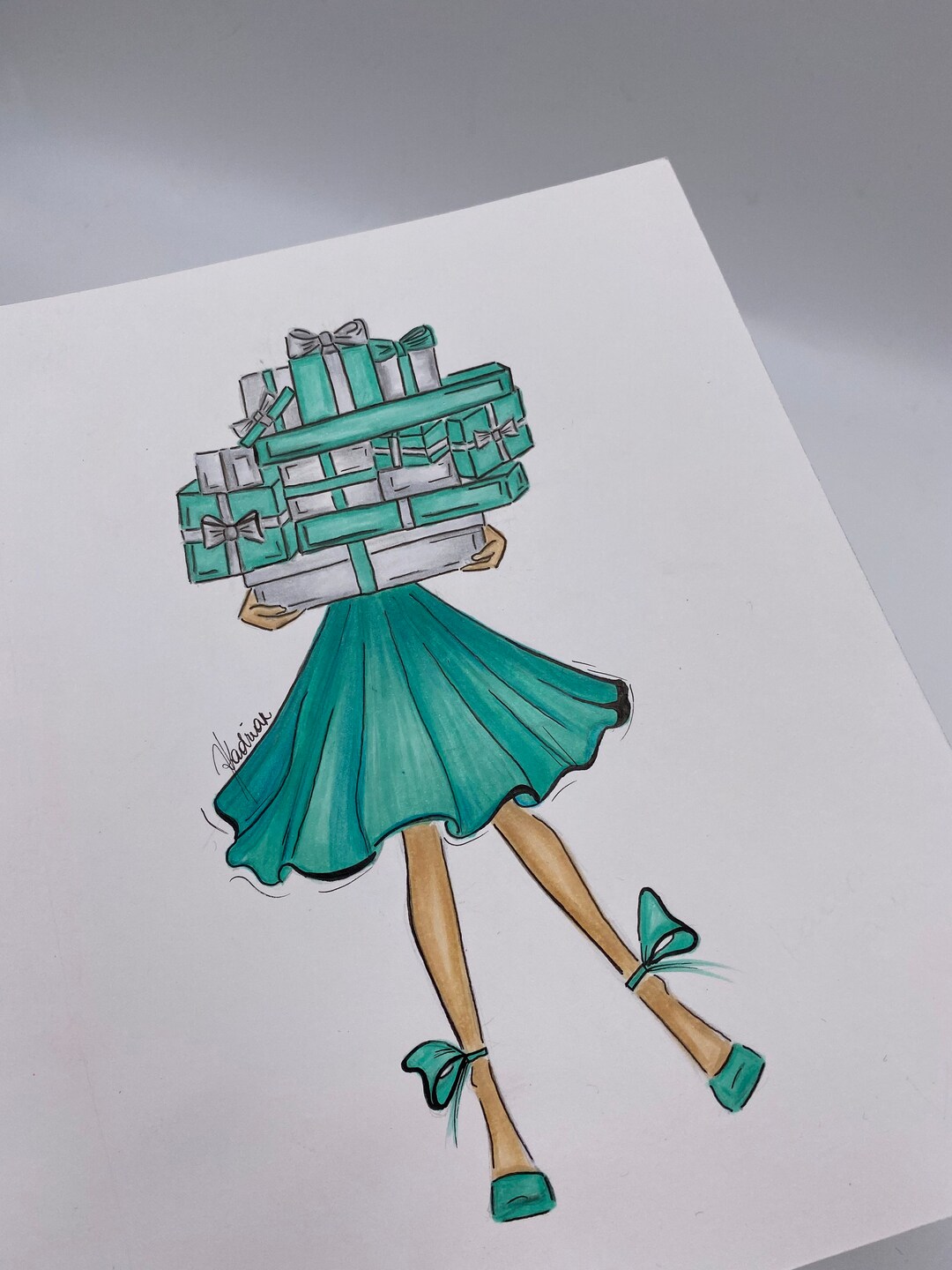DIGITAL DOWNLOAD Presents instant Printable Fashion Illustration Print ...