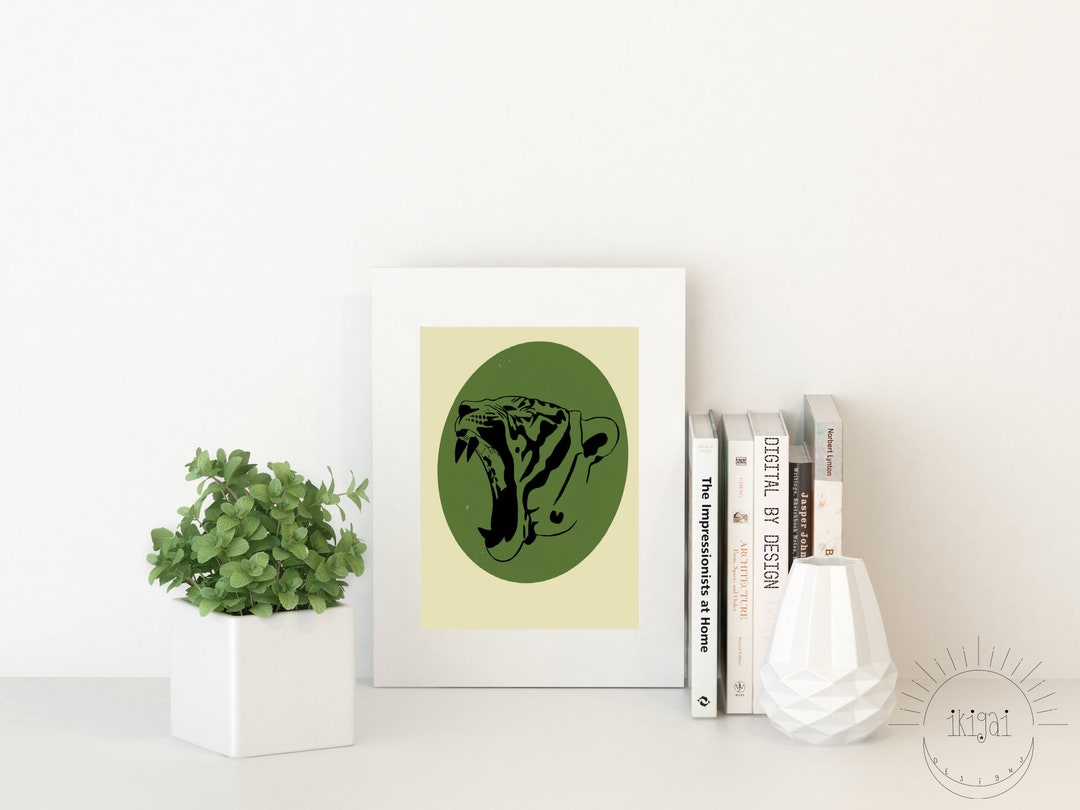 Minimalist Tiger Illustration Digital Print INSTANT DOWNLOAD - Etsy