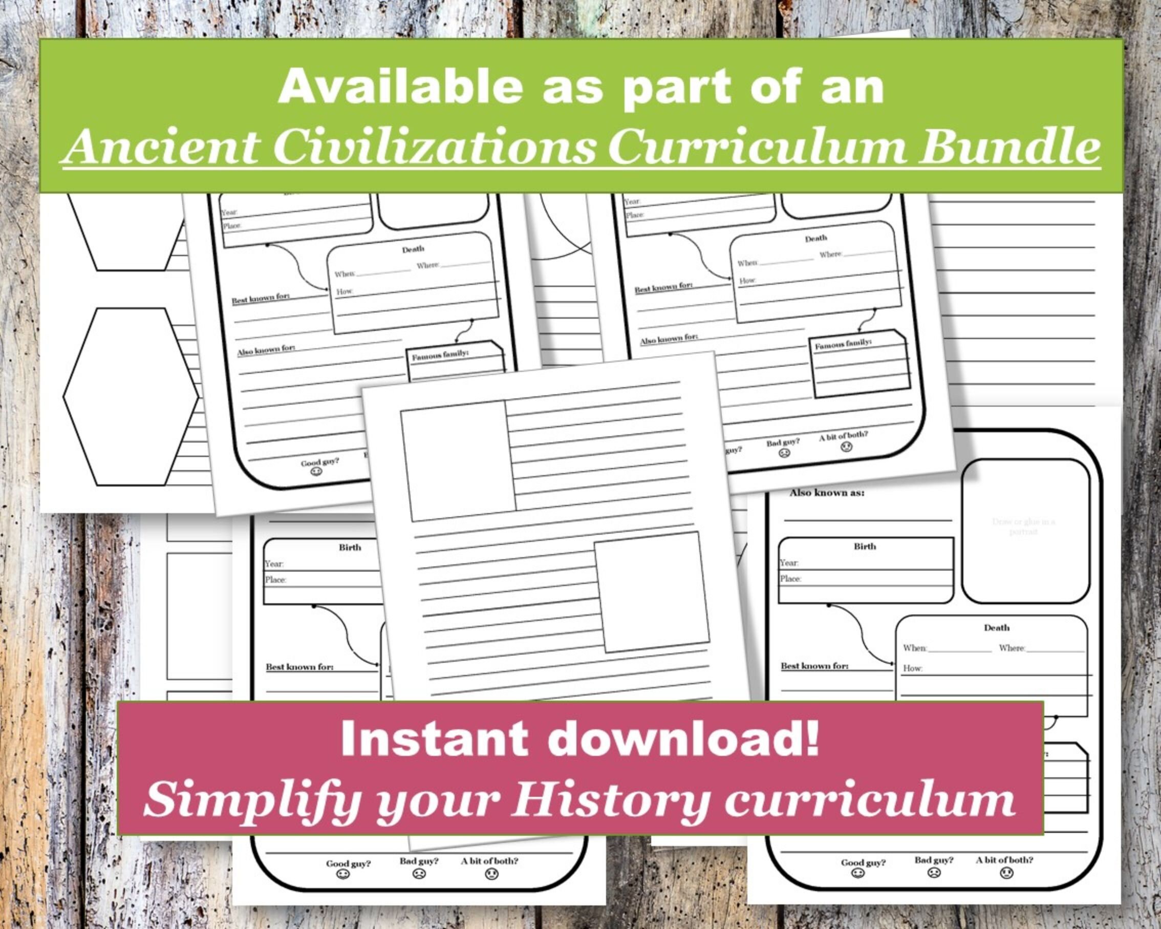 Ancient History/ Ancient Civilizations Notebooking Pages - Etsy