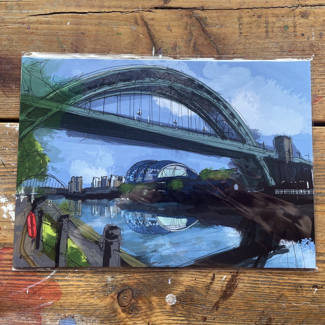 NEWCASTLE ART Multiple Artworks Available as Prints. A4 and A5 - Etsy UK