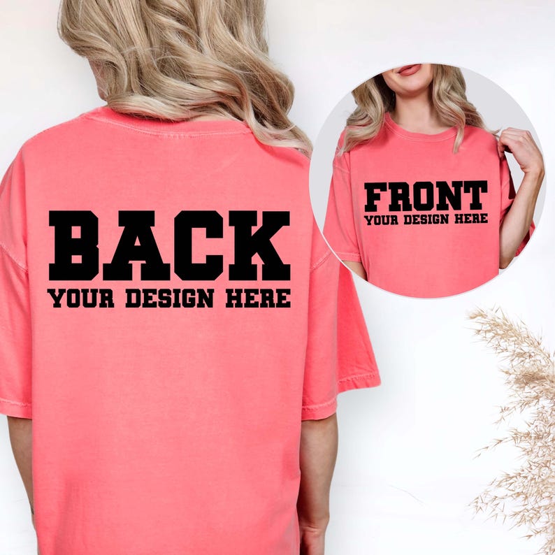 Comfort Colors® Front and Back Custom Text Shirt, Personalized Name ...