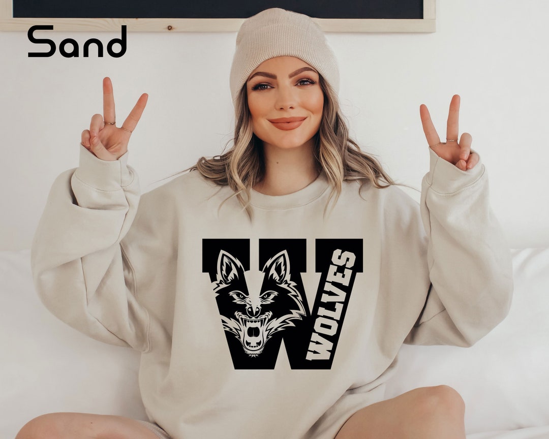 Wolves School Mascot Sweatshirt, Custom High School Team Shirt, School ...