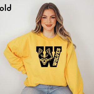 Wolves School Mascot Sweatshirt, Custom High School Team Shirt, School ...