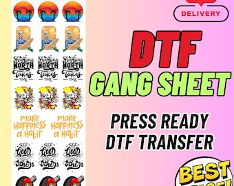 DTF Gang Sheet Transfer, Custom DTF Print, Wholesale Dtf Print, Custom ...